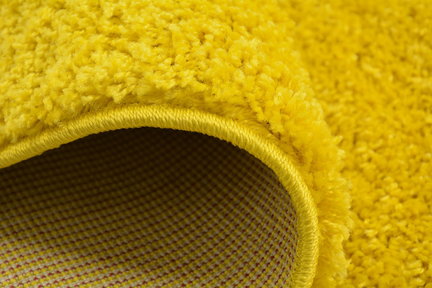 SOHO Shaggy Collection Solid Color Shag Area Rug Rugs 7 Color Options (Yellow, 8 x 10)