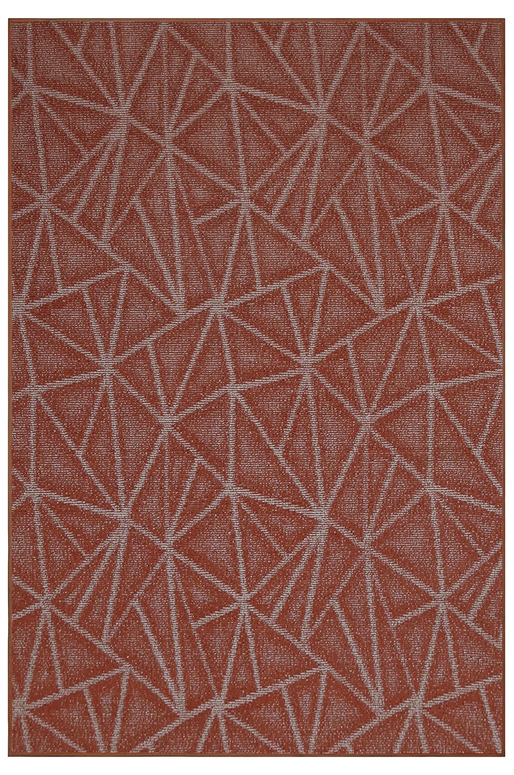 Ambient Rugs Indoor - Outdoor Carpet Custom Size Area Rugs - Rust 10' x 11'