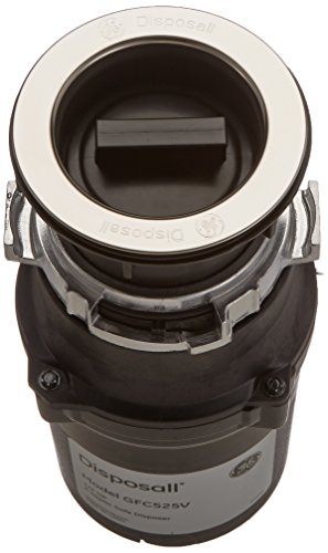 GE Continuous Feed Garbage Disposal, 1/2 Horsepower, Good for Grinding: Beans, Potatoes, Peels, and Cooked Meat, Easy Install Kit and Power Cord Included, Recommended for 2-4 Person Homes