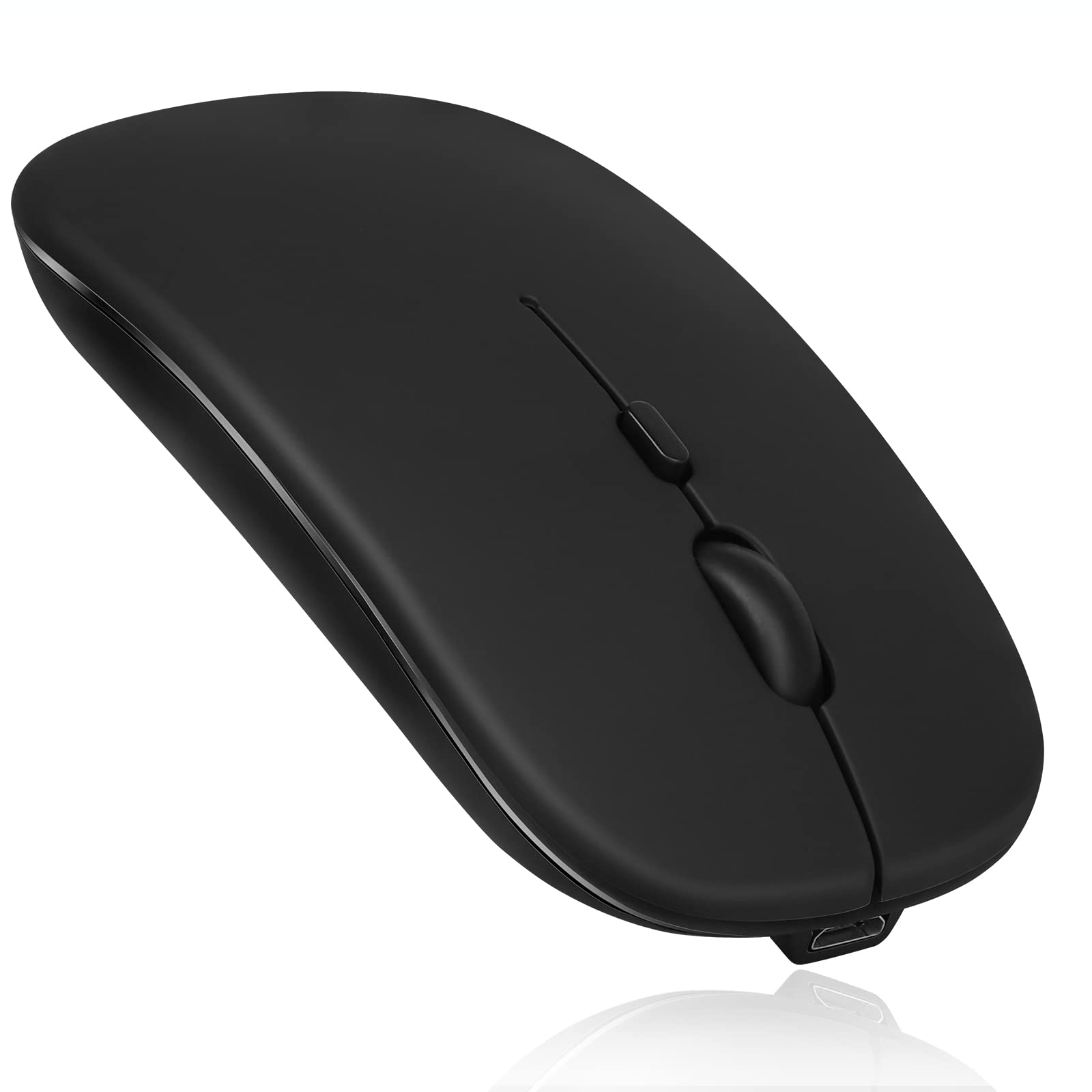 UrbanX Bluetooth Rechargeable Mouse for Dell Latitude 7390 Laptop Bluetooth Wireless Mouse Designed for Laptop/PC/Mac/iPad pro/Computer/Tablet/Android Midnight Black