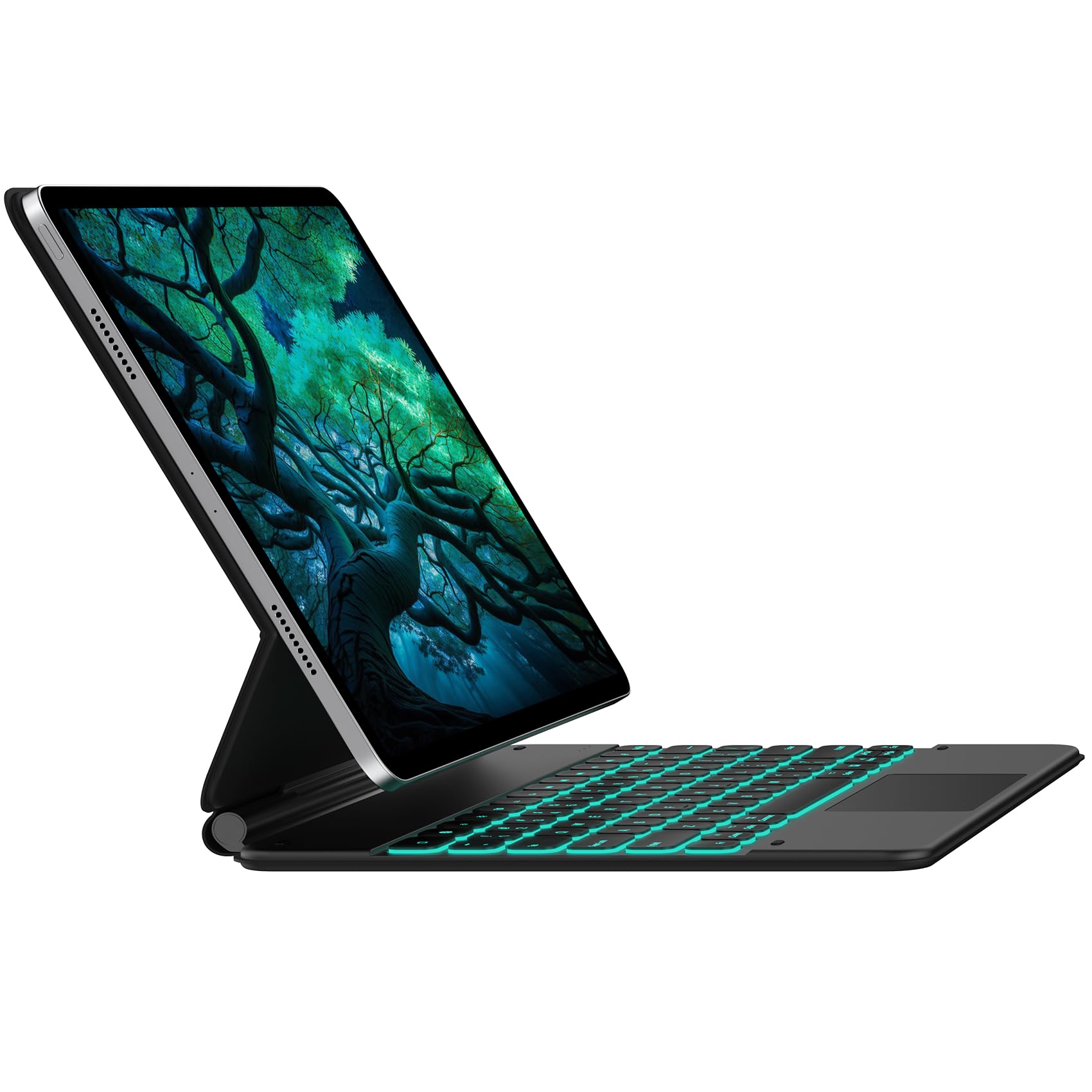 typecase Edge Magnetic Backlit Keyboard Case for iPad Pro 12.9 (6th, 5th, 4th, 3rd Generation) Trackpad, 11 Color Backlit, Wireless Keyboardi for Pad Pro 12.9,- 2018, 2020, 2021, 2022 Midnight Black