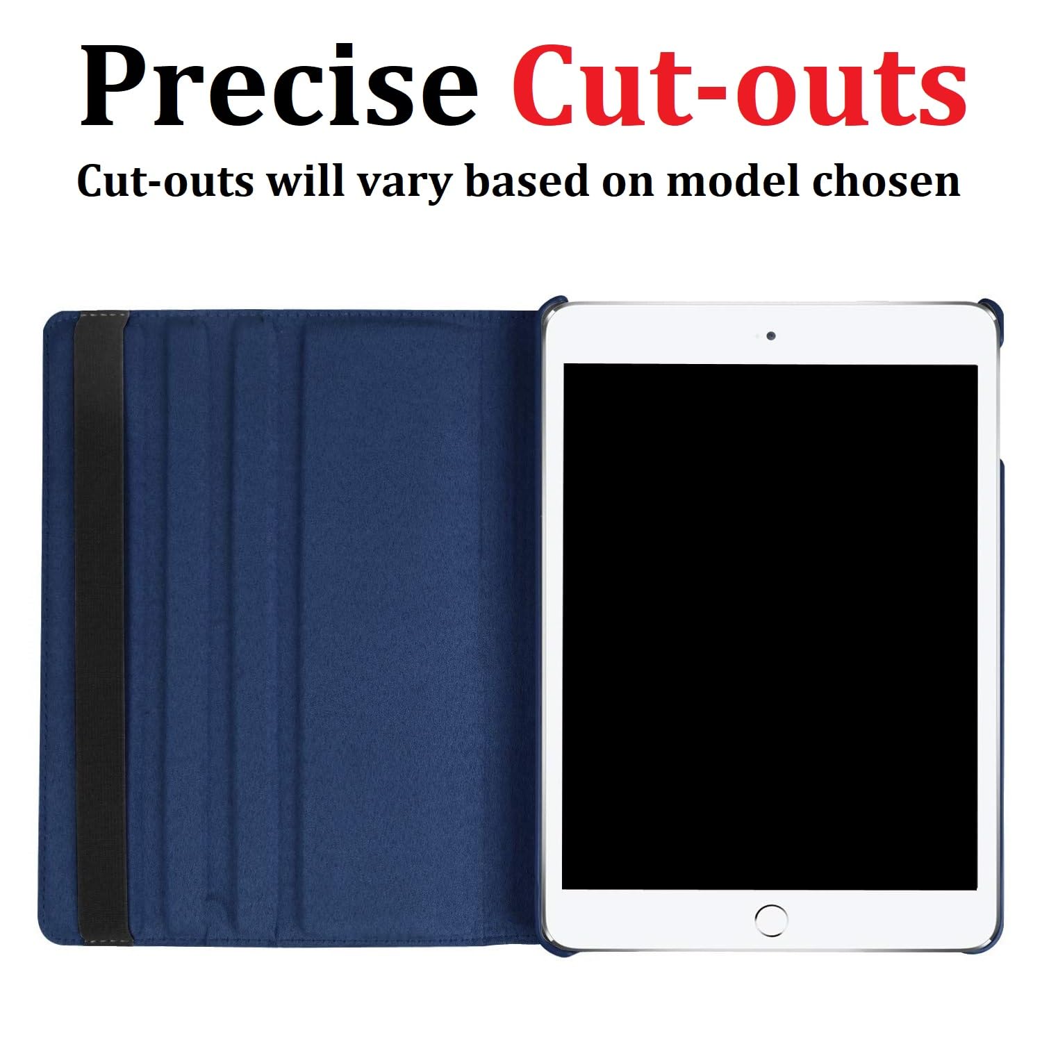 Vultic [Rotating] Case for iPad Pro 12.9 inch [1st/2nd Gen 2015/2017], 360 Degree Stand [Auto Sleep/Wake] Folio Leather Smart Cover (Black)