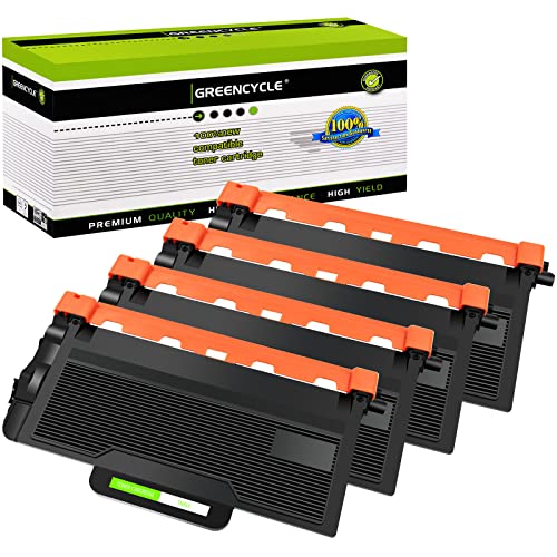 GREENCYCLE Compatible Toner Cartridge Replacement for Brother TN850 TN 850 TN820 TN 820 Work with HL-L6200DW HL-L6200DWT MFC-L5850DW MFC-L5900DW HL-L5200DW Series Printers (Black, 4 Pack)