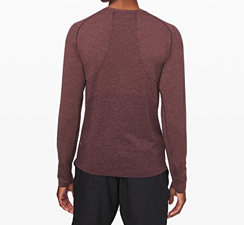 Lululemon Mens Metal Vent Tech Long Sleeve Shirt (Smoky Red/Red Dust, XXL)