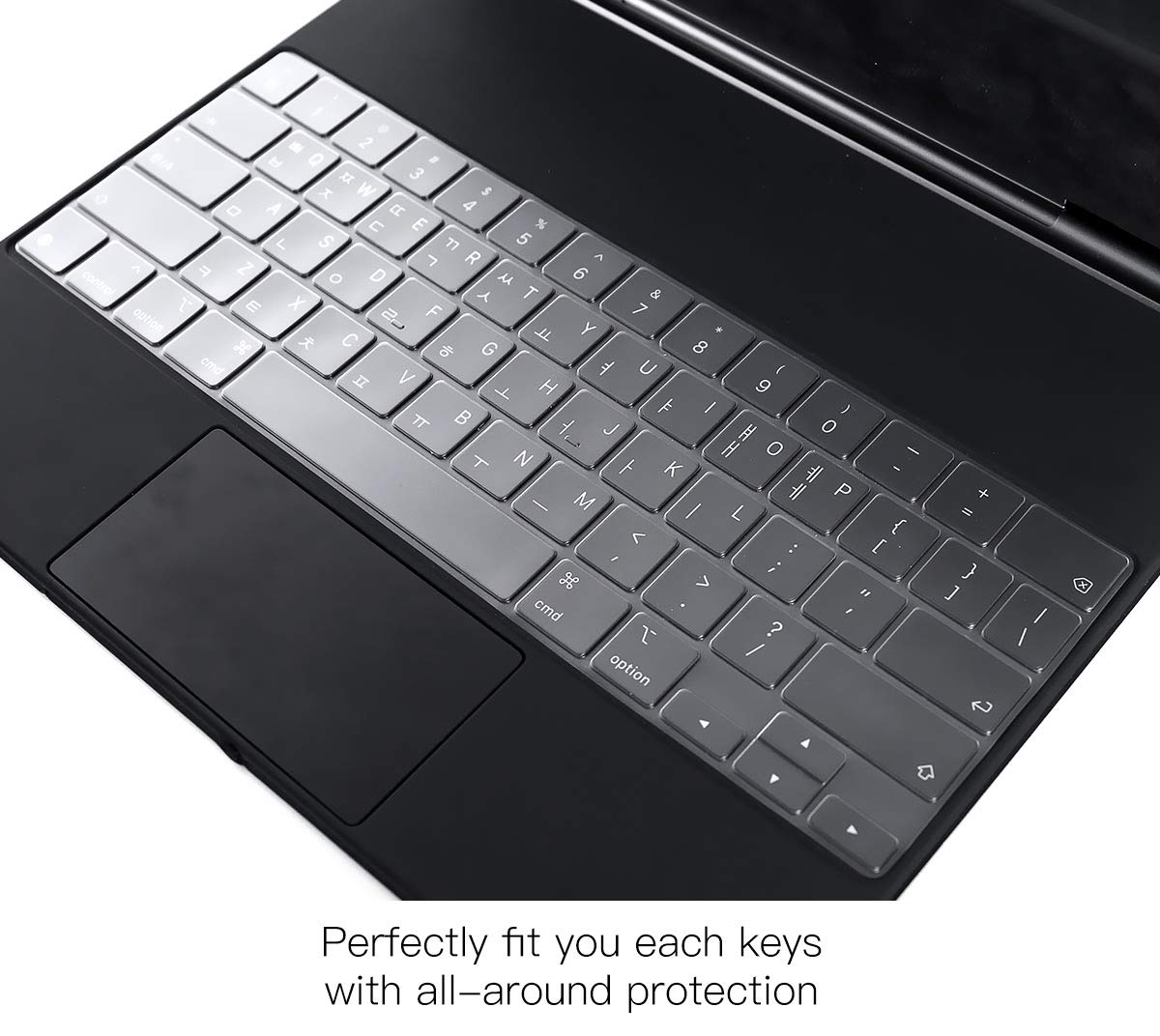 CaseBuy Ultra Thin Keyboard Cover for Apple iPad Air 13-inch (M2 2024) & M2 iPad Pro 12.9 inch 2022 2021 2020 Release with Magic Keyboard(6th 5th 4th Gen), iPad Pro 12.9 Accessories Protective Skin