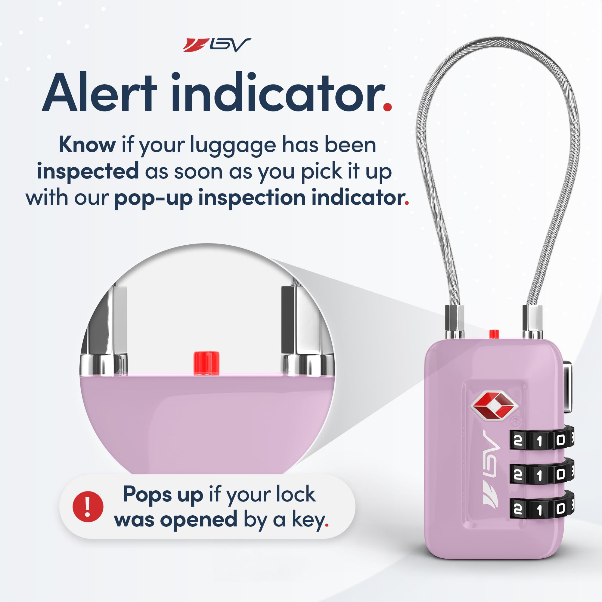 TSA Accepted Luggage Travel Lock, Set-Your-Own Combination Lock for School Gym Locker, Luggage Suitcase Baggage Locks, Filing Cabinets, Toolbox, Case (Purple, 2 Pack)