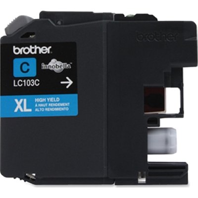 Brother LC-103 OEM Cyan High Yield Cartridge Part # LC103C, Brother DCP-J132/ J152/ J172 Printers