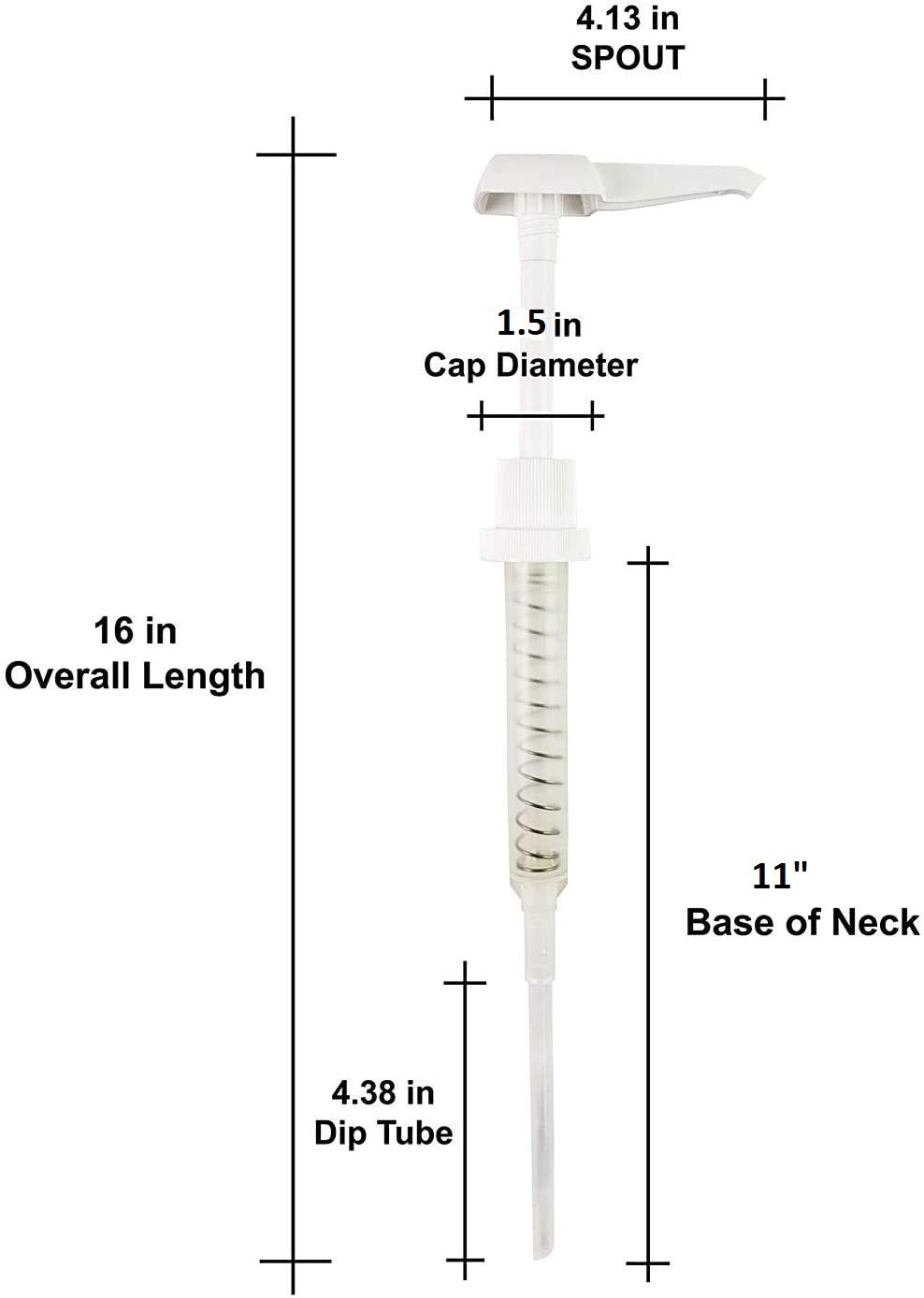 Pump Dispenser for Gallon Containers, Fits only Standard 1-1/2 inch (38 mm) Neck Size - Pack of 3