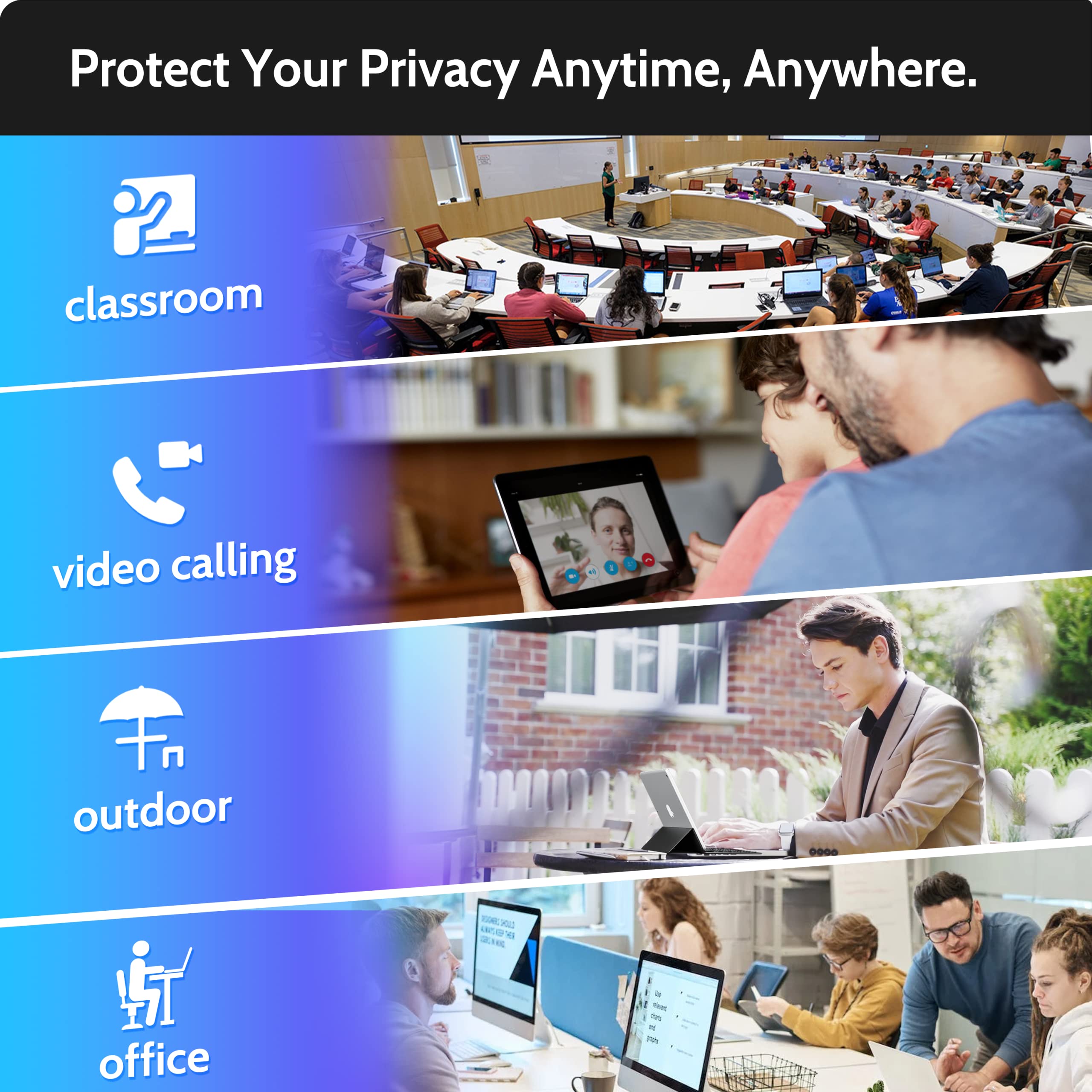 Peslv Privacy Screen Protector Compatible With iPad Pro 12.9 Inch 2018 2020 2021 2022, Anti Glare Blue Light Spy Filter Private Cover, High Sensitive Bubble-Free Easy Install Black Security Screen