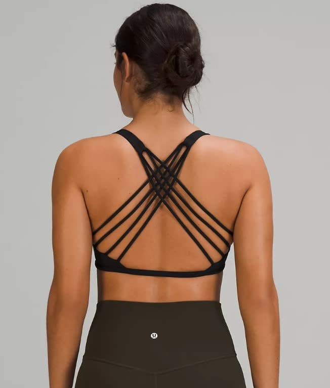 Lululemon Free to Be Wild Strappy Sports Bra Black (12)