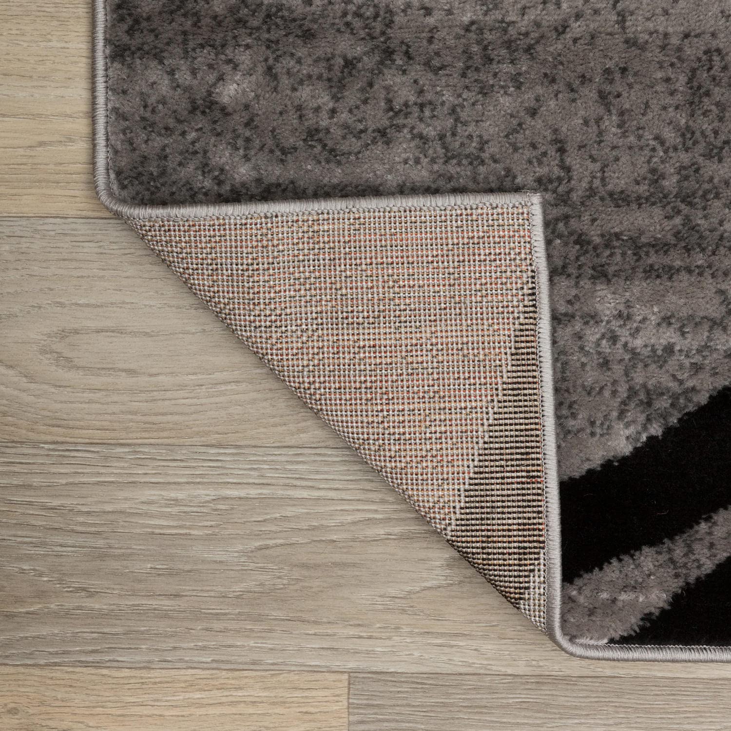 Rugshop Modern Wavy Circles Design Runner Rug 2' x 10' Gray