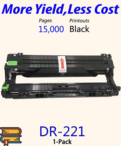 1-Pack Compatible DR-221CL Drum Unit Replacement for Brother DR221CL DR-221 DR221 Imaging Used for TN221 Toner HL-3140cw HL-3170cdw HL-3180CDW MFC-9130cw MFC-9330cdw MFC-9340cdw DCP-9020CDN Printer
