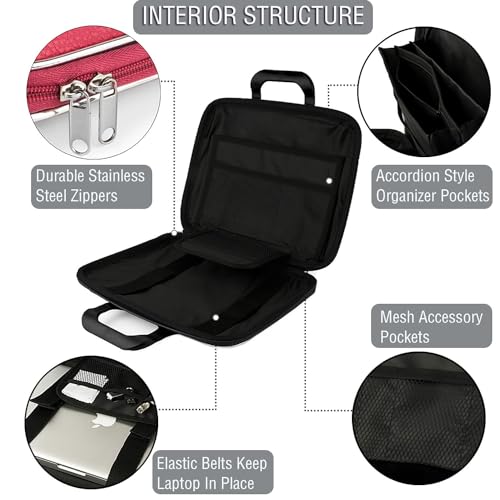 12 13 Inch Laptop Sleeve Hard Shell Case Shoulder Bag for Women for iPad Pro 13/Air 13/Pro 12.9, Surface Pro X/9/8/7, Galaxy Tab S9+/S8+/S7 Plus