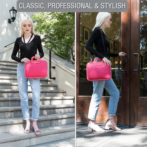 12 13 Inch Laptop Sleeve Hard Shell Case Shoulder Bag for Women for iPad Pro 13/Air 13/Pro 12.9, Surface Pro X/9/8/7, Galaxy Tab S9+/S8+/S7 Plus