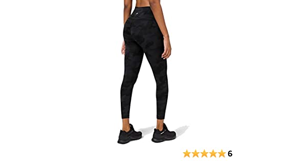 Lululemon Athletica LULULEMON Wunder Train Hi-Rise Tight 25 in (Black Camo,6)