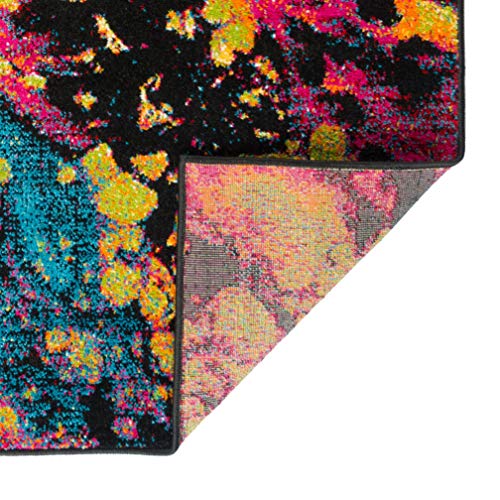 Soleil Contemporary Abstract Multi-Color Rectangle Area Rug, 8' x 10'