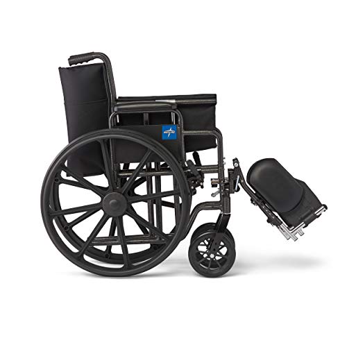 Medline Wheelchair, Swing-Back Desk-Length Arms And Elevating Leg Rests, 18" x 16" Seat (W x D)