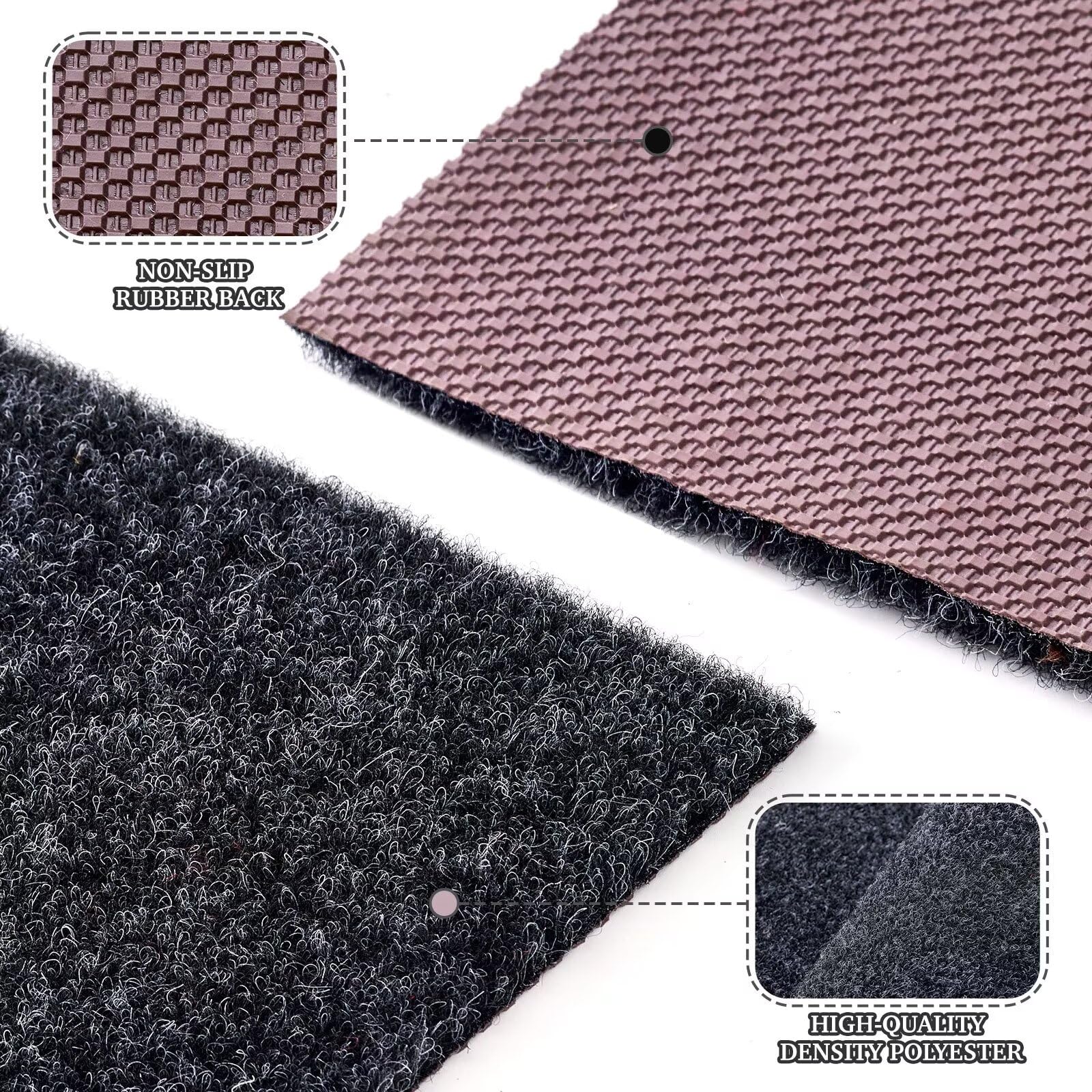 Aminana Custom Sizes Runner Rug 2ft x 6ft Indoor Outdoor Utility Carpet Runner,Area Rugs with Non-Slip Rubber Backing for Hallway Kitchen Entryway Balcony Garage Stair Laundry Room Bathroom