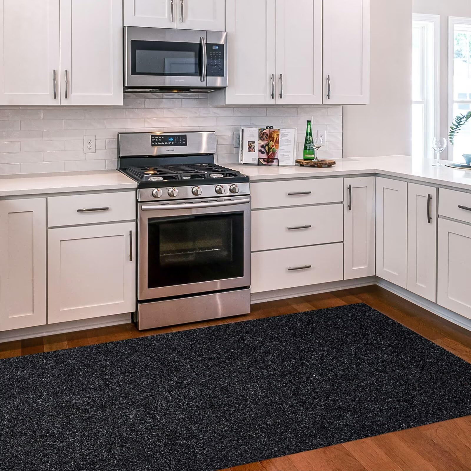 Aminana Custom Sizes Runner Rug 2ft x 6ft Indoor Outdoor Utility Carpet Runner,Area Rugs with Non-Slip Rubber Backing for Hallway Kitchen Entryway Balcony Garage Stair Laundry Room Bathroom