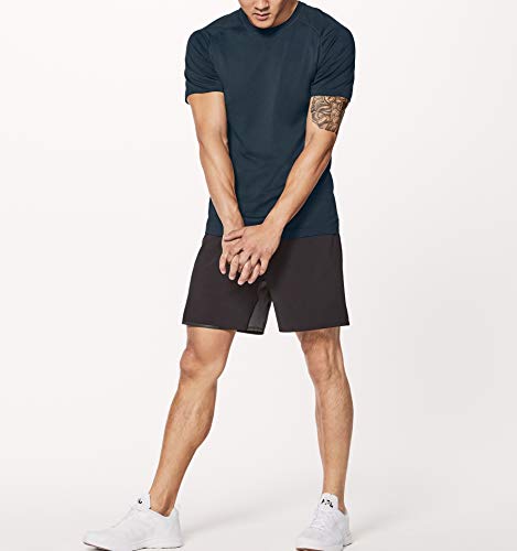 Lululemon Mens Metal Vent Tech Short Sleeve Shirt (Nautical Navy, XXL)