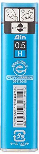 Pentel Ain Stein Mechanical Pencil Lead, 0.5mm H, 40 Leads (C275-H)