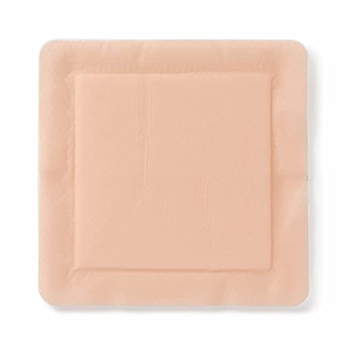 Medline Optifoam Gentle EX Bordered Foam Adhesive Dressing, 6" x 6" Square (10 Count)