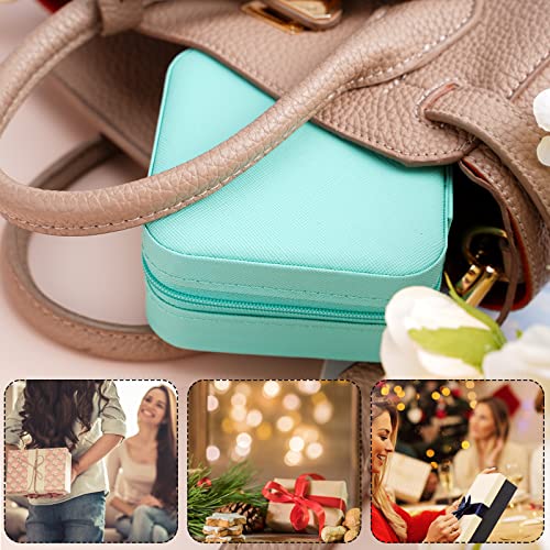 Portable Travel Mini Jewelry Box Leather Jewellery Ring Organizer Case Storage Gift Box Girls Women (4 color).