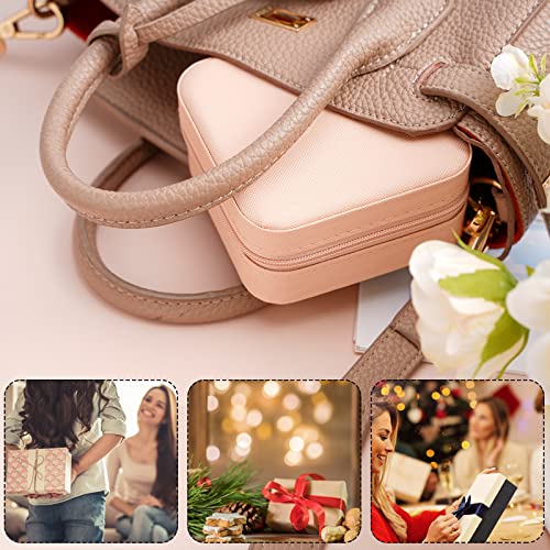 Portable Travel Mini Jewelry Box Leather Jewellery Ring Organizer Case Storage Gift Box Girls Women (4 color).