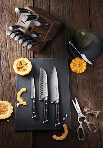 Cangshan S Series 1024043 German Steel Forged 17-Piece Knife Block Set, Walnut