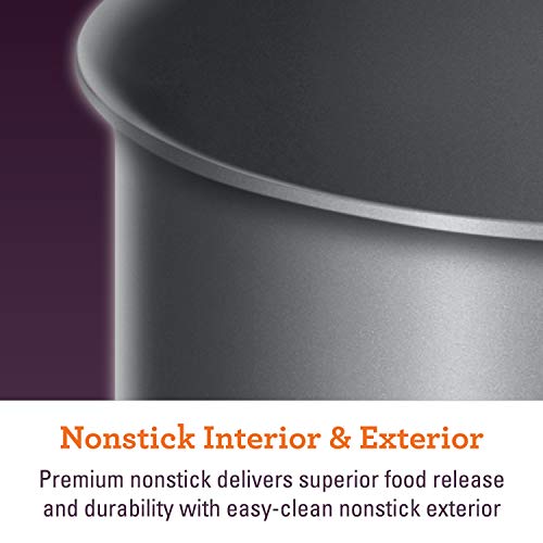 Breville - 84478 Breville Thermal Pro Hard Anodized Nonstick Sauce Pan/Saucepan with Lid, 2 Quart, Gray