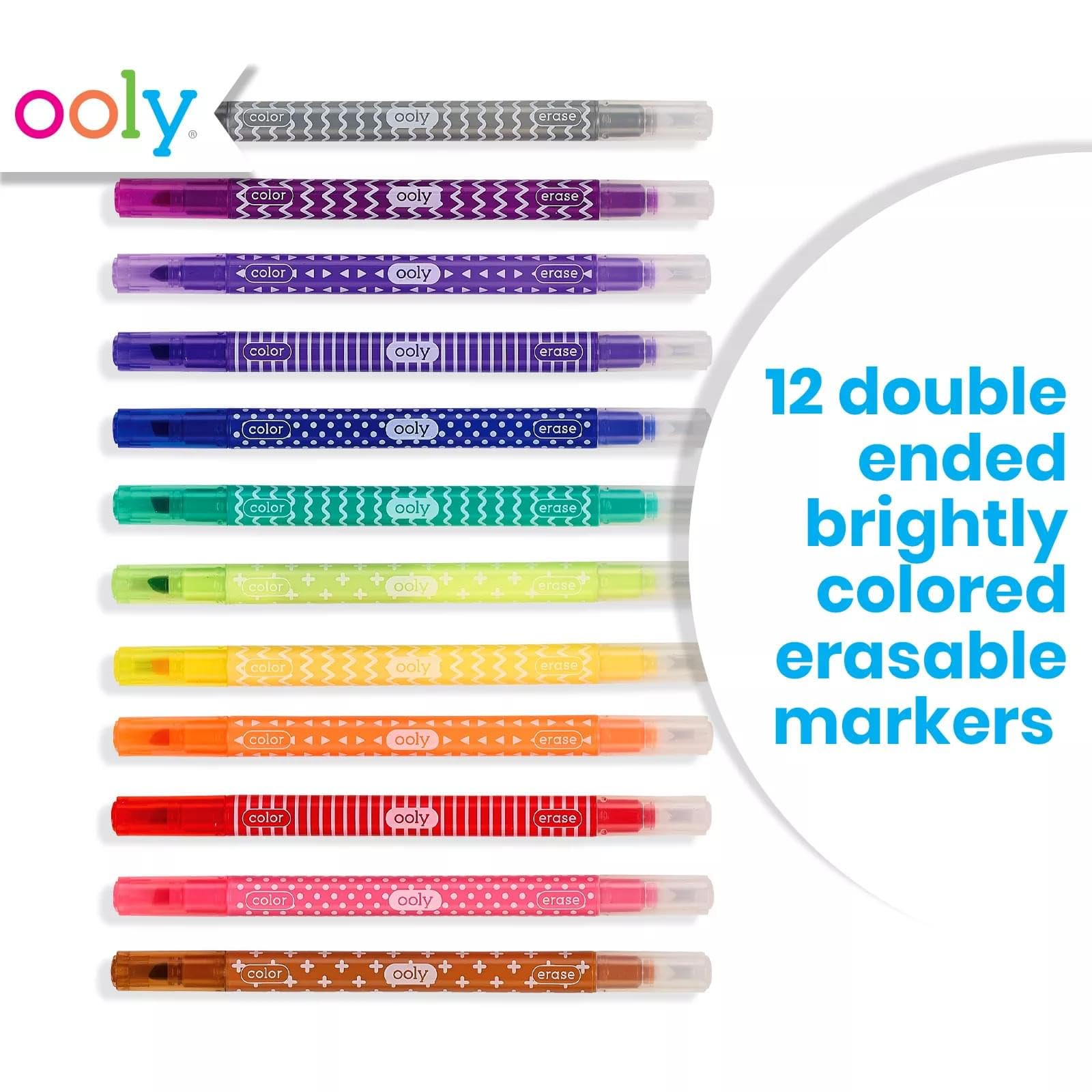 OOLY Make No Mistake Erasable Markers, Set of 12