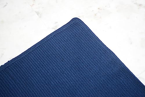 Hand Braided Bohemian Rectangle Blue Rug Cotton/Rugs for Bedroom/Bedside Rug/Recycled Cotton Rug/Organic Rug/Handmade Rug (10x11)