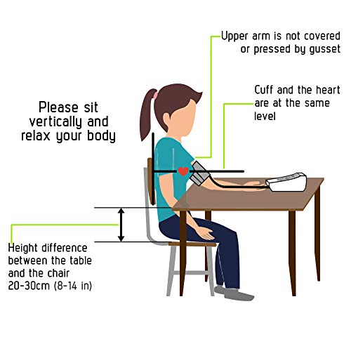 Paramed Blood Pressure Monitor - Bp Machine - Automatic Upper Arm Blood Pressure Cuff 8.7-15.7 inches - Large LCD Display 120 Sets Memory - Device Bag & Batteries Included