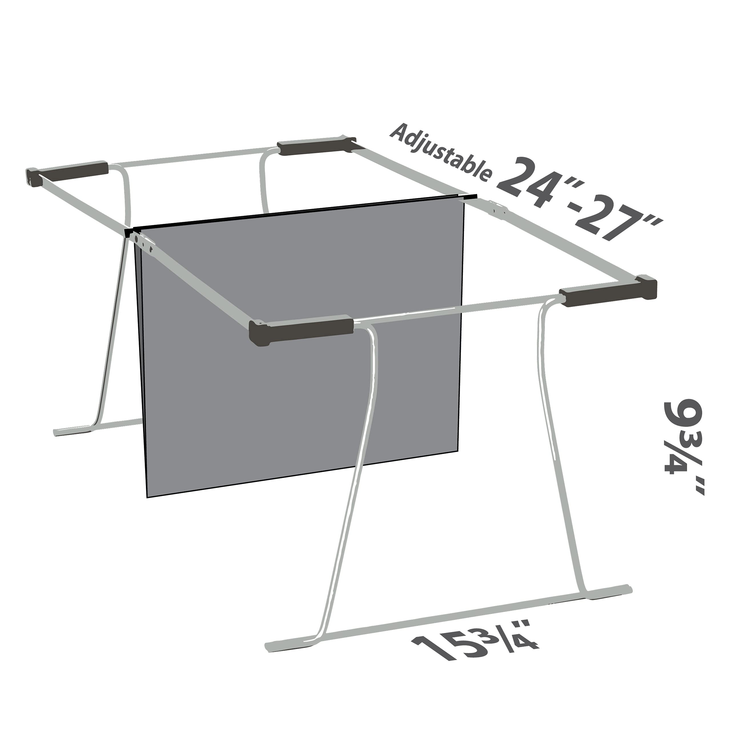 Officemate Universal Hanging File Frame, Letter and Legal Size, Rails 24 to 27, Steel, 1 Set (91966)