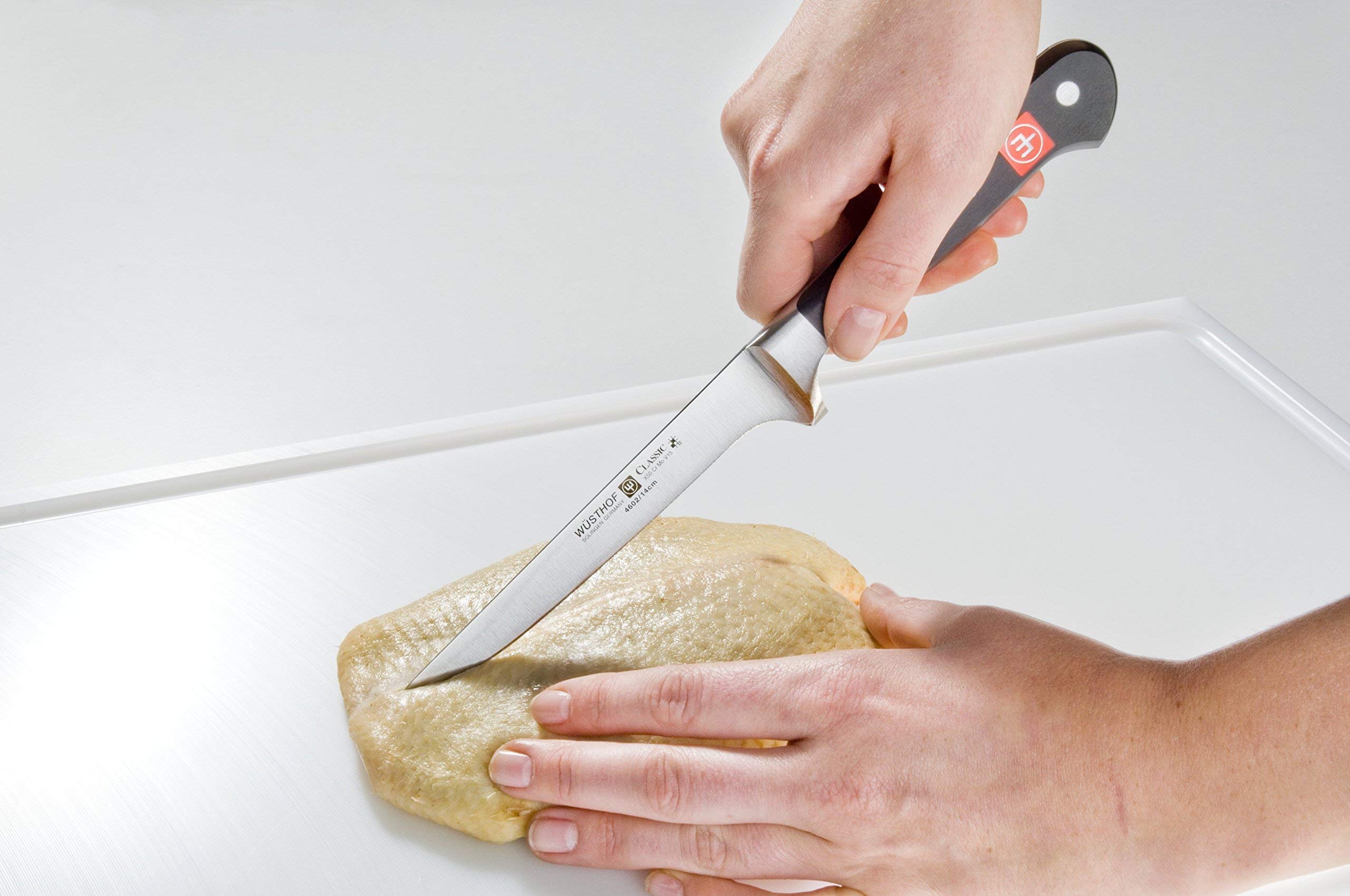 Wusthof Classic Boning Knife, 5-Inch, Black/Silver