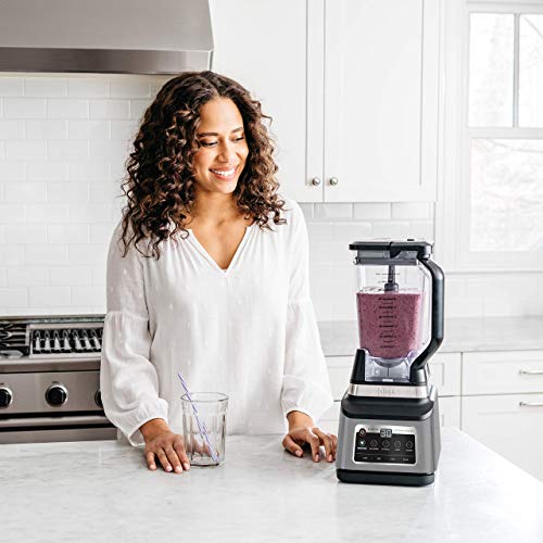 Ninja BN801 Professional Plus Kitchen System with Auto-iQ, and 64 oz. max liquid capacity Total Crushing Pitcher, in a Black and Stainless Steel Finish (Renewed)