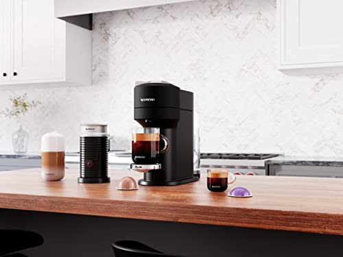 Nespresso Vertuo Next Deluxe Coffee and Espresso Machine by Breville with Milk Frother, Matte Black Chrome