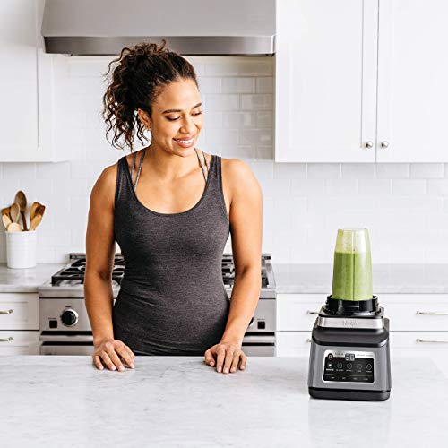 Ninja BN801 Professional Plus Kitchen System with Auto-iQ, and 64 oz. max liquid capacity Total Crushing Pitcher, in a Black and Stainless Steel Finish (Renewed)