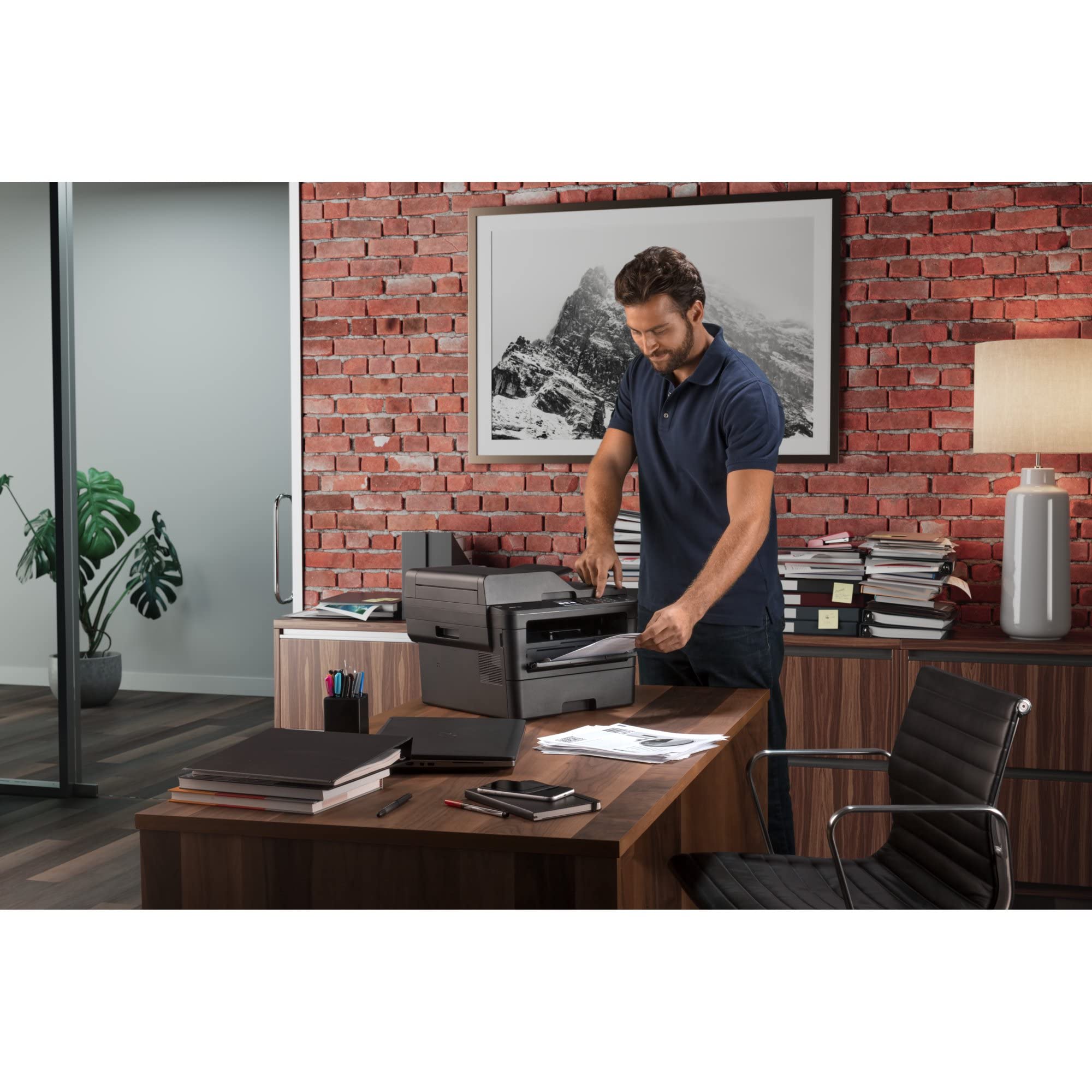 Brother MFC-L27 30DW All-in-One Wireless Monochrome Laser Printer, 2.7” Color Touch, 36ppm, Automatic Duplex (2-Sided), Durlyfish