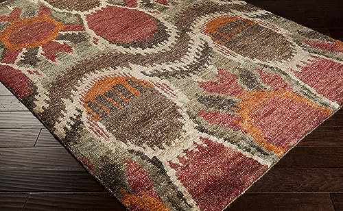 Mark&Day Area Rugs, 8x11 Schley Global Multicolor Area Rug, Orange Brown Yellow Carpet for Living Room, Bedroom or Kitchen (8' x 11')