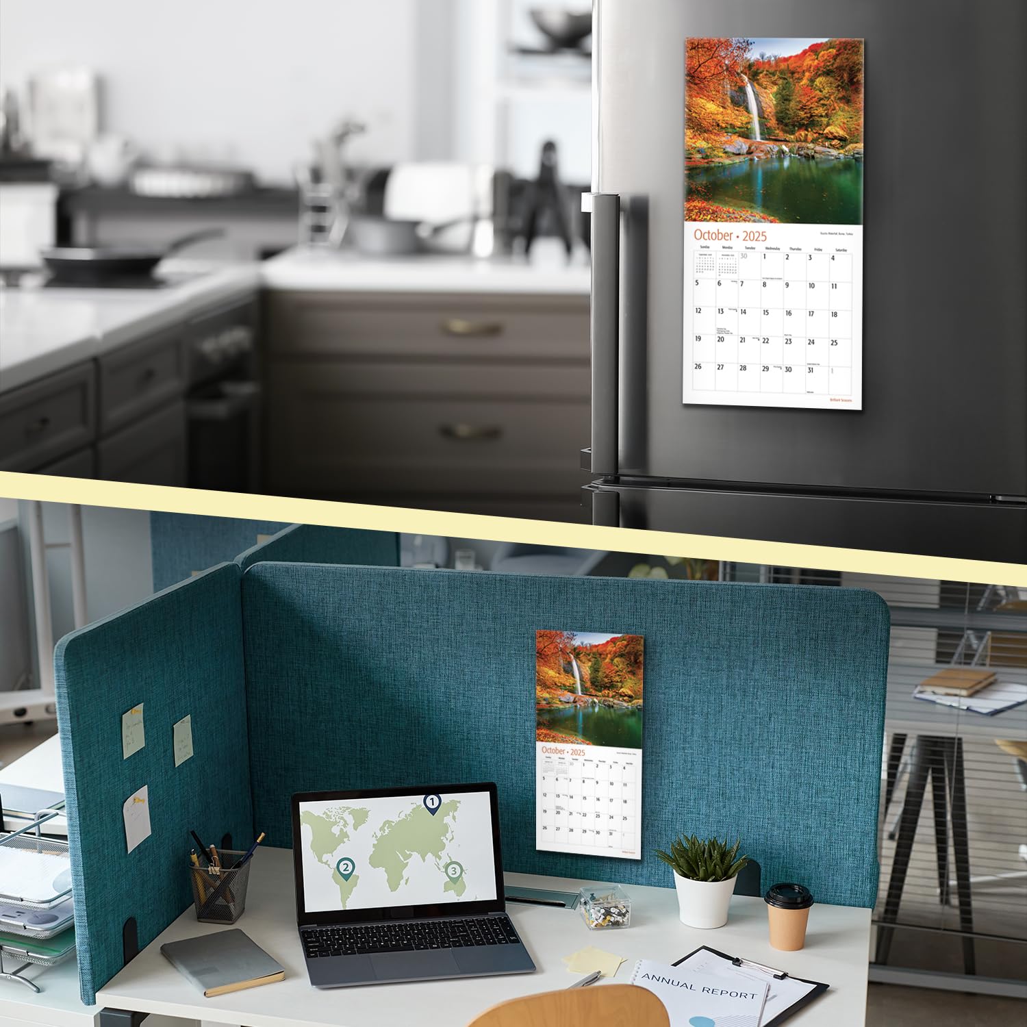 RED EMBER Brilliant Seasons 2023 Hangable Monthly Wall Calendar | 12" x 24" Open | Thick & Sturdy Paper | Giftable | Simply Stunning
