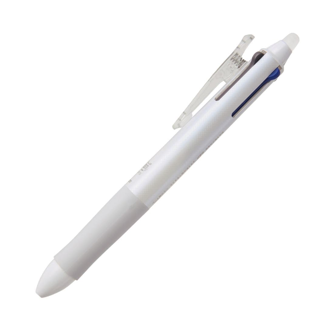 PILOT Frixion Ball Knock 4-Color Gel Ink Multi-Pen, White (LKFB-80EF-W)