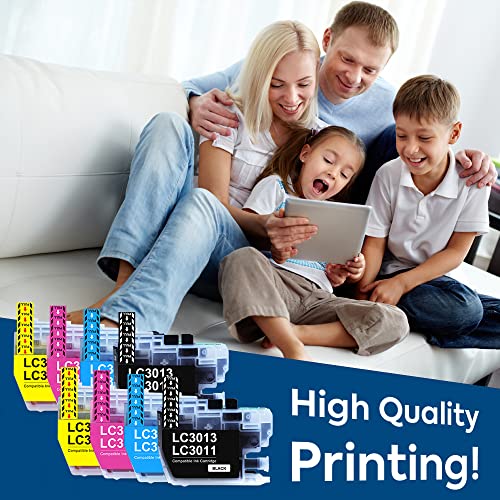 [Latest Version] LC3013 3011 ALLWORK Compatible Ink Cartridges Replacement for Brother LC3013 LC3011 Ink Cartridge Works with Brother MFC-J690DW MFC-J491DW MFC-J497DW MFC-J895DW Inkjet Printer 8 Packs