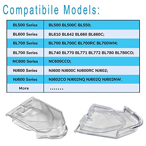 Pour Spout Cover Replacement for Ninja Blender Lid, Replacement Spout Cover for Ninja Blender 72 oz Square Pitcher, Suitable for NJ600-NJ602 and BL500-BL781, Clear
