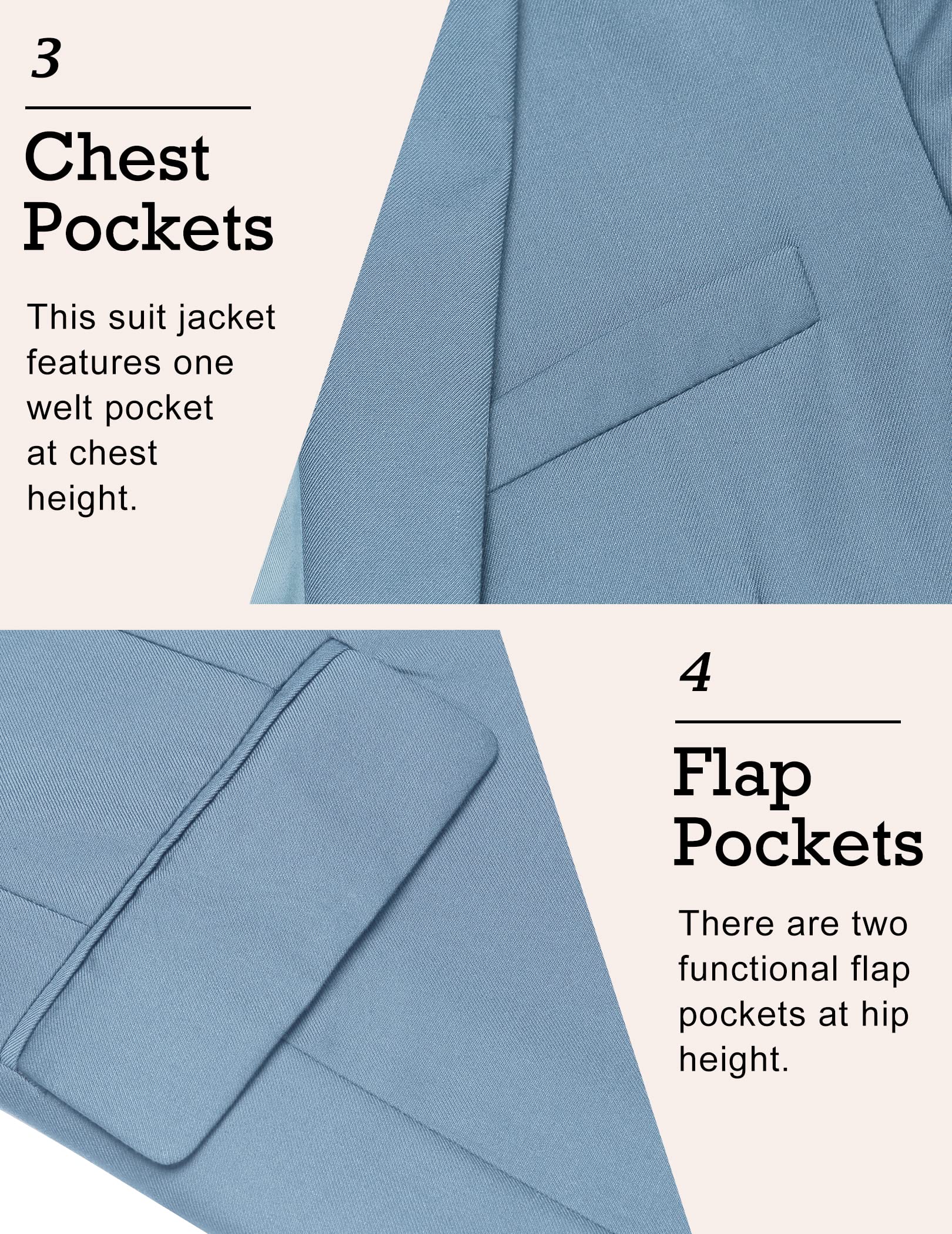 COOFANDY Mens Blazers Slim Fit Casual Summer Sports Coats Fitted Sport Jacket (Clear Blue XL)