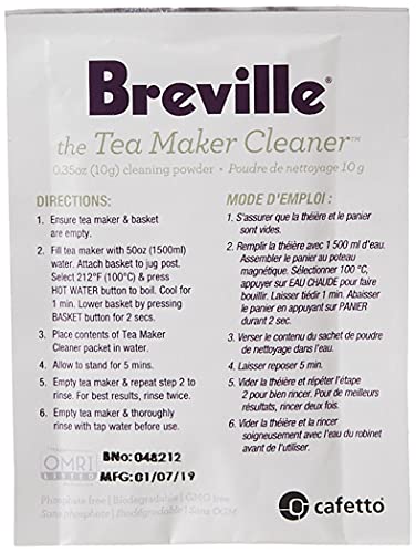 Breville BTM100 Tea Maker Cleaner Revive Organic Cleaner for Breville BTM800XL Tea Maker