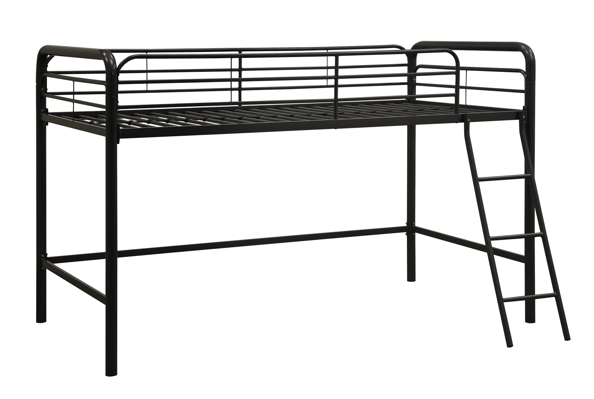 DHP Jett Junior Twin Metal Loft Bed, Black