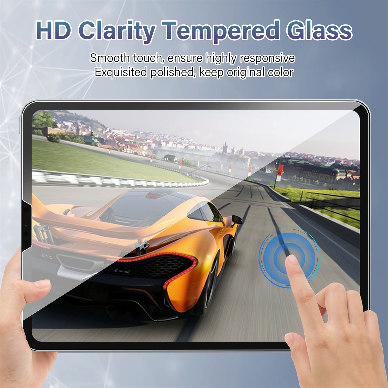 Soke for iPad Pro 12.9 Screen Protector [2 Pack](12.9 Inch, 2022 6th Generation & 2021 5th Gen & 2020 4th Gen &2018 3rd Gen) Tempered Glass Film Anti- Scratch for Apple iPad Pro 12.9"