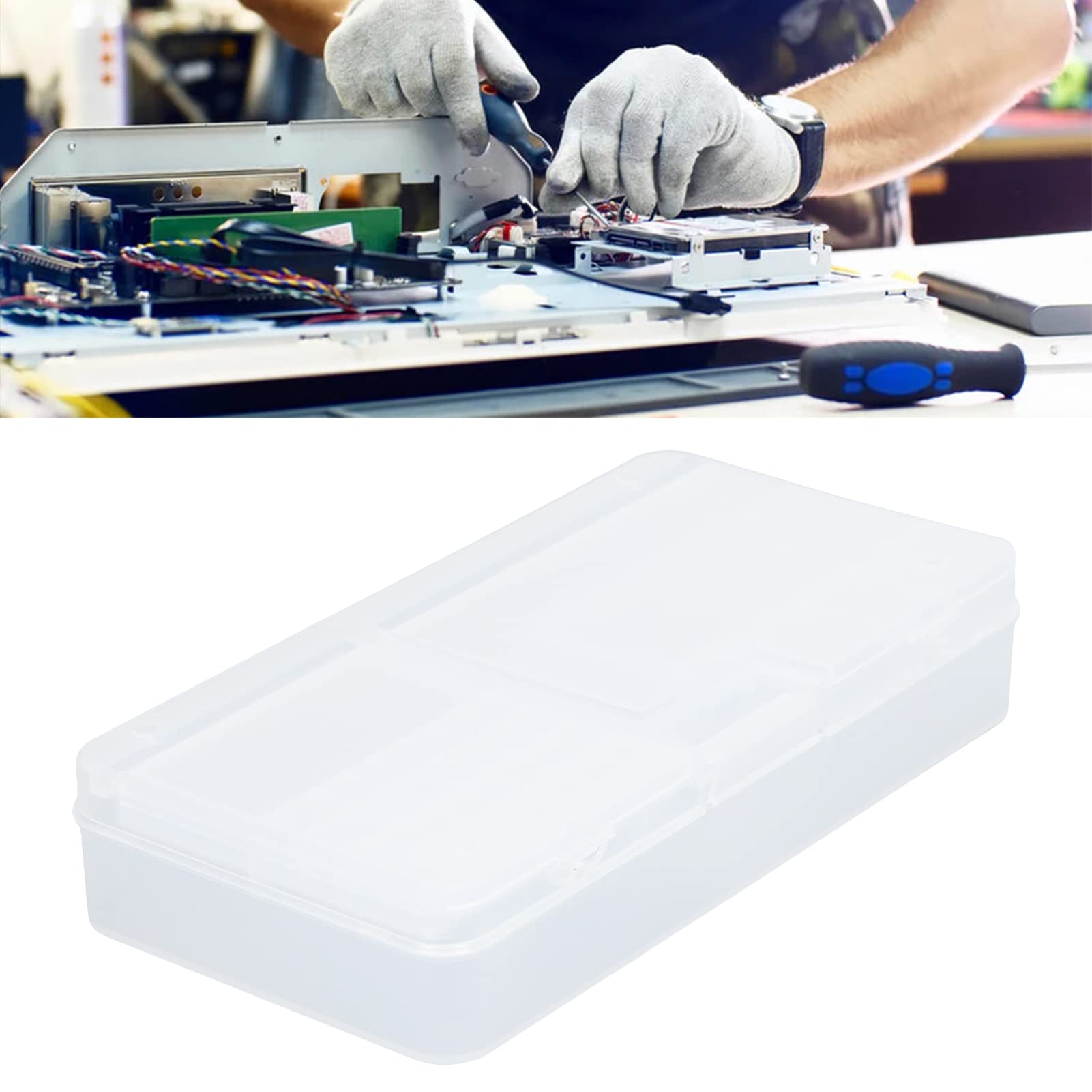 Hilitand Maintenance Parts Box, 3PCS Repair Parts Storage Boxes, Motherboard Screw Hardware Parts Box Transparent Plastic for Hardware, Screws, Tool Sets, Hilitandex142hdc79