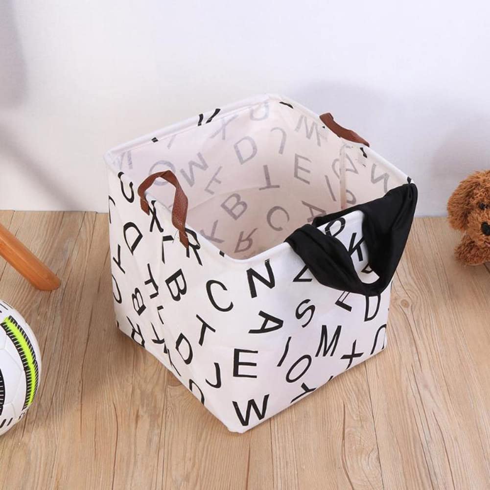 AKOAK 1 Pack Waterproof Laundry Basket Cotton and Linen Folding Storage Basket, Children's Toys Storage Bag, Laundry Basket Underwear Storage Box